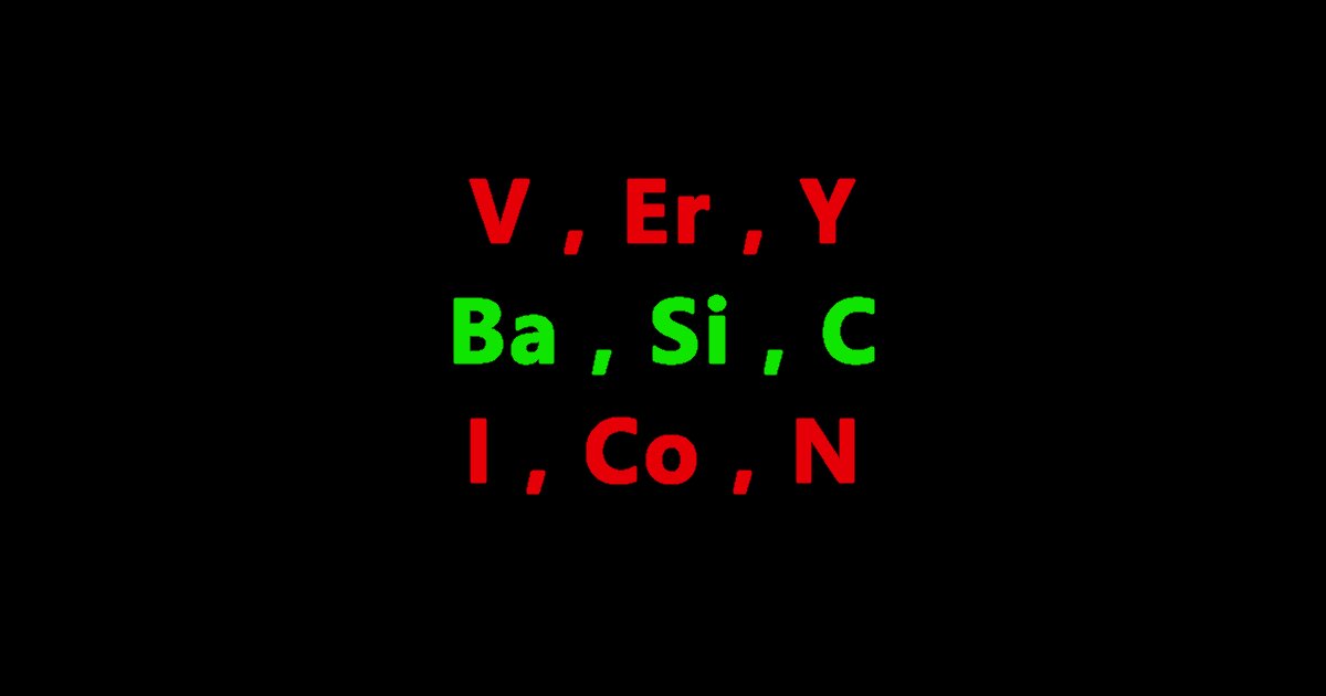 Christmas Words by Element Symbols Quiz - By Janniss0987