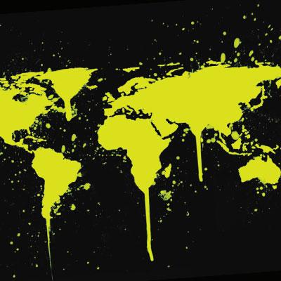 5-Letter Countries on a Map Map Quiz