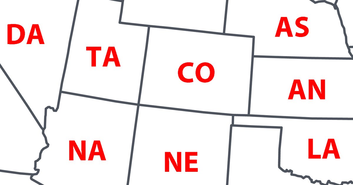 USA States: Common 2-letter Combos (AN) Quiz - By goc3