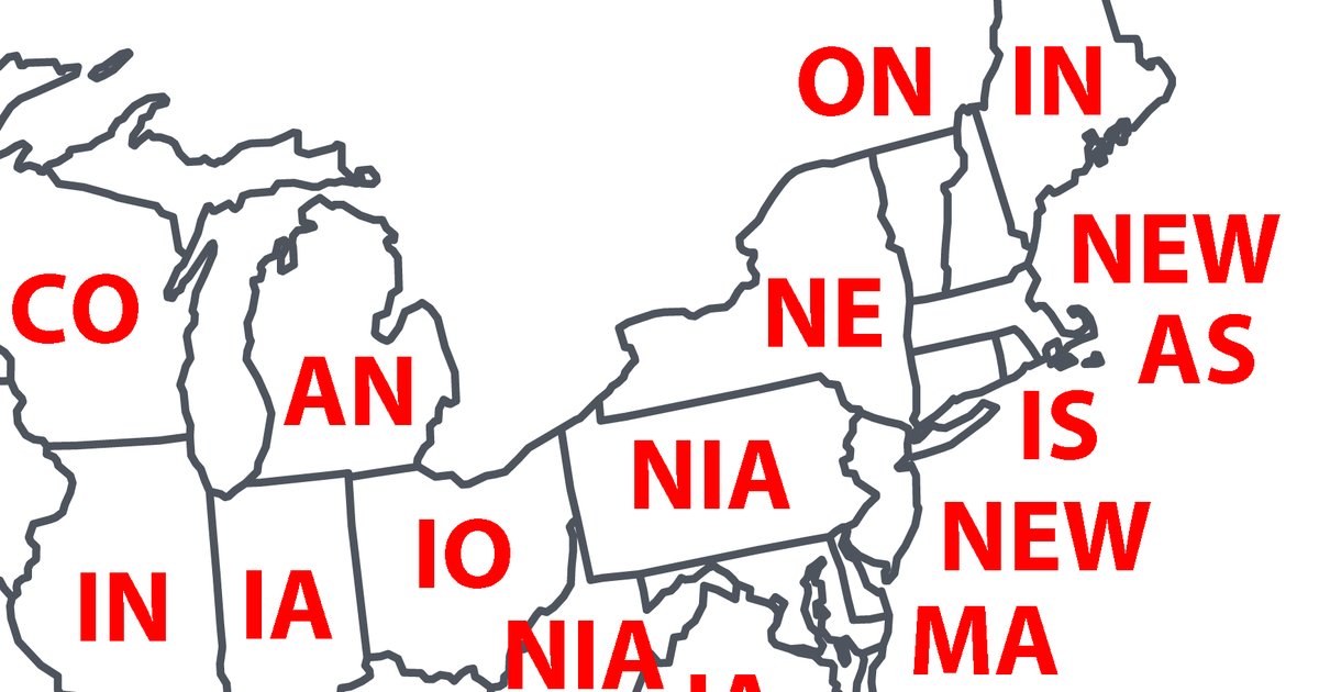 USA States: Common 2-letter Combos (NA/ON) Quiz - By goc3