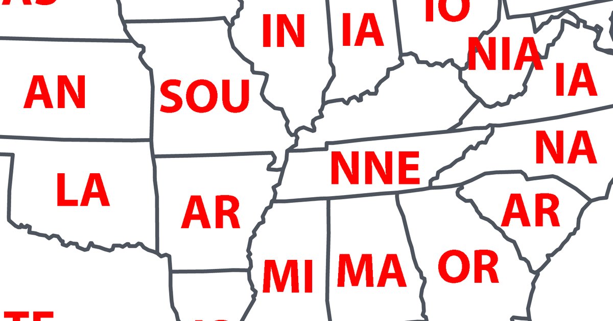 USA States: Common 2-letter Combos (LA/MA) Quiz - By goc3