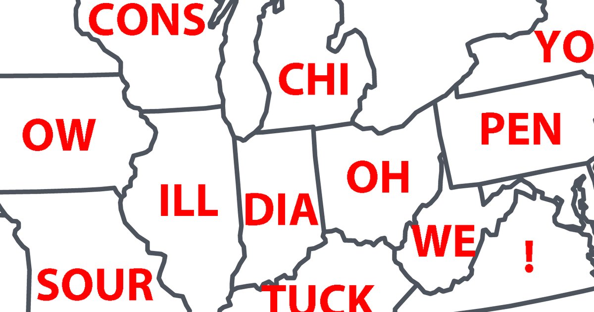 USA States: Unique 3-letter Combos, VII Quiz - By goc3