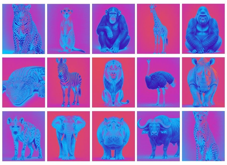 Psychedelic... African Animals Quiz - By riverbank