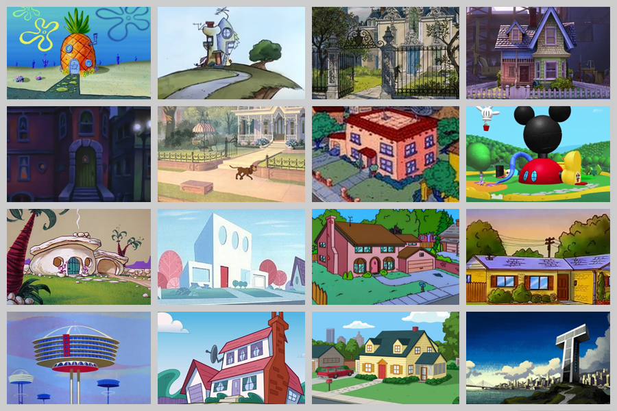 Find the Scrambled Cartoon Houses Quiz - By johncenafan612