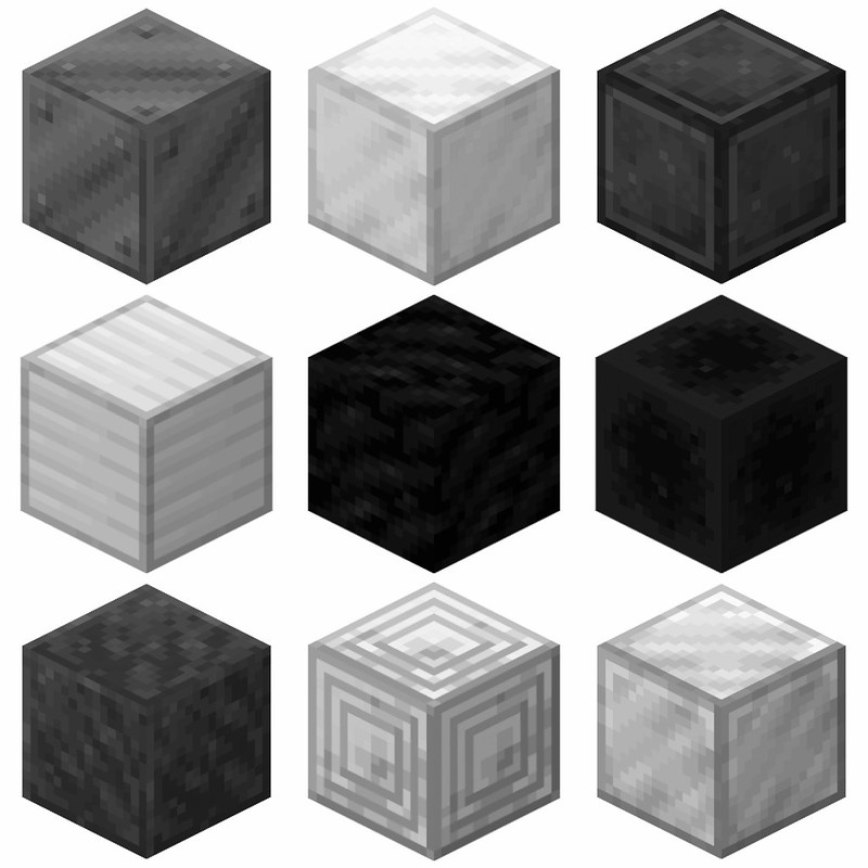 Minecraft Ore Blocks B&W Quiz - By GeoNut7