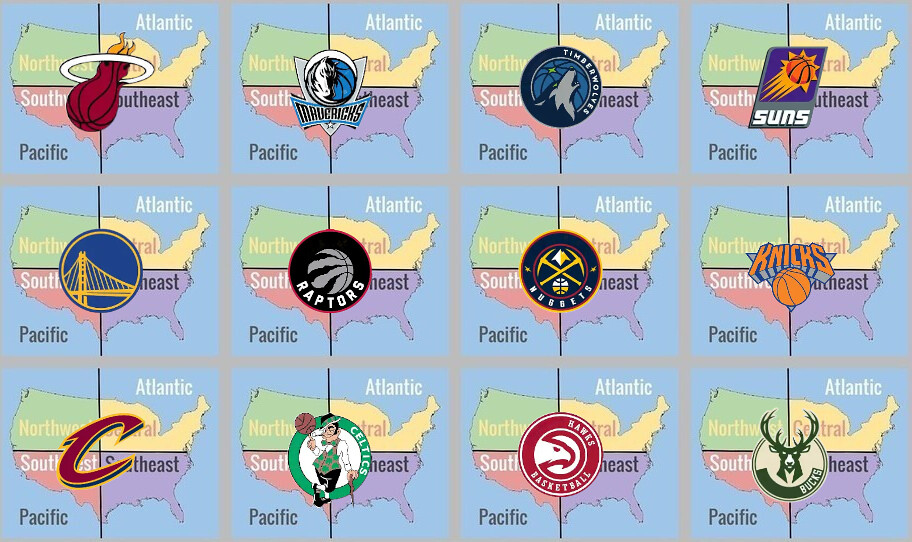 NBA Division Map Picture Click Quiz - By Jaquizz_Rodgers