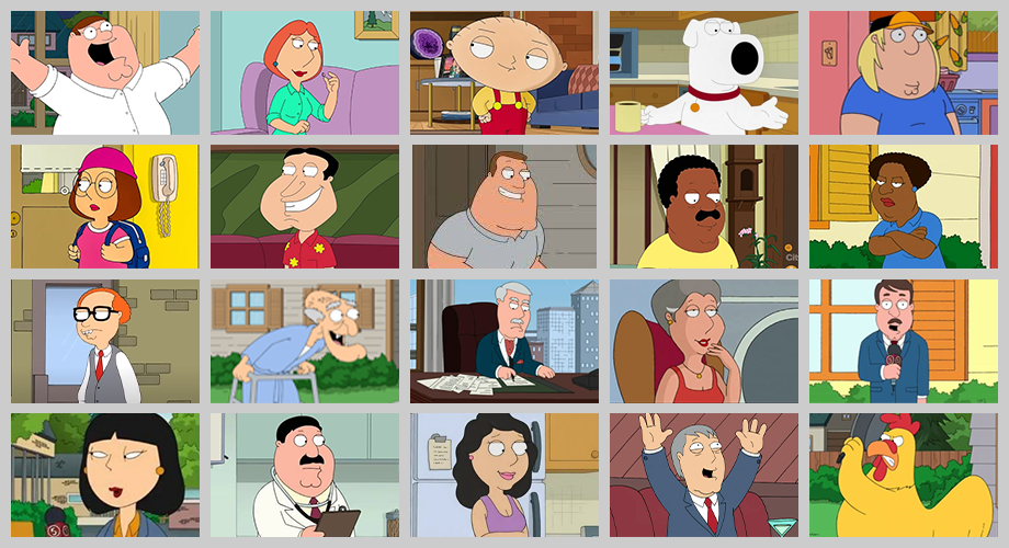 Find the Scrambled Family Guy Characters Quiz - By johncenafan612