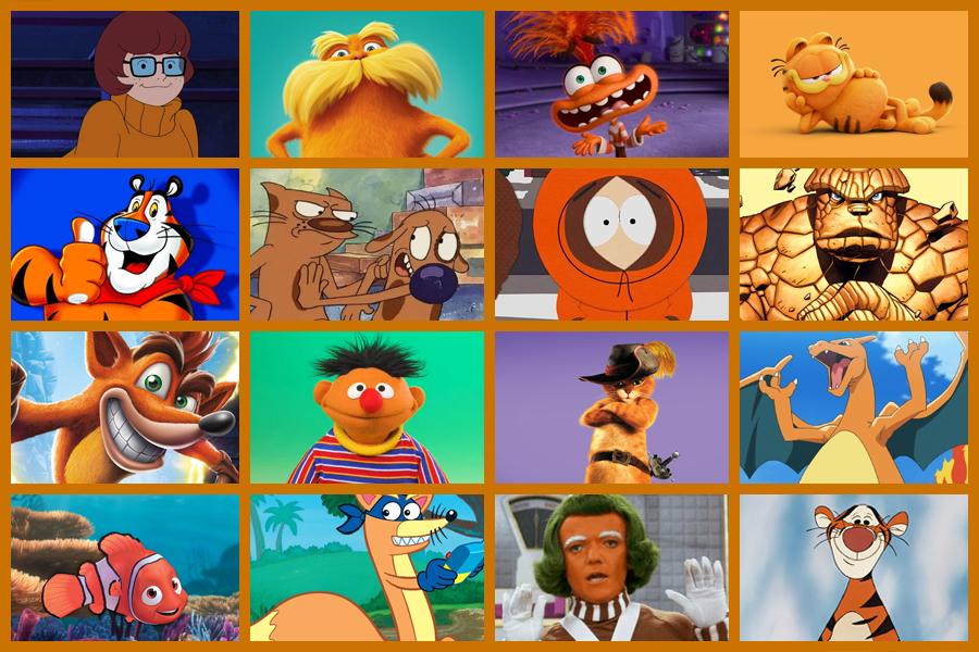 Find the Scrambled Orange Fictional Characters Quiz - By johncenafan612