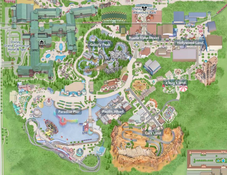 California Adventure Attraction Map Clickable Quiz - By Annie9955