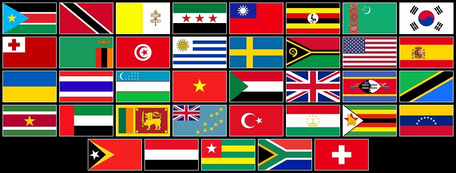 Hide (Almost) 40 World Flags V Quiz