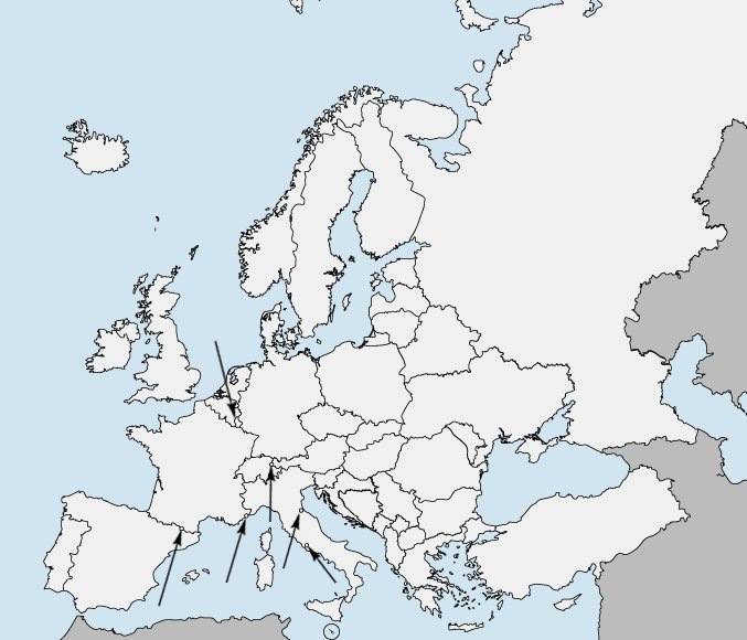 Country by soccer club on a map Europe edition Quiz - By Manchestercity41