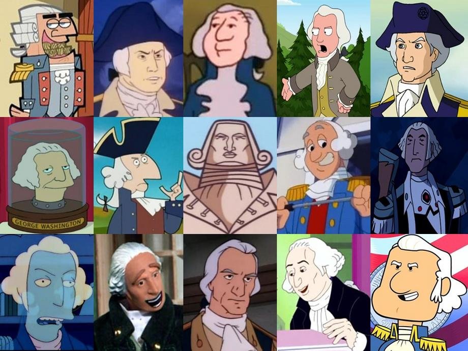 Click the Cartoon George Washington Quiz