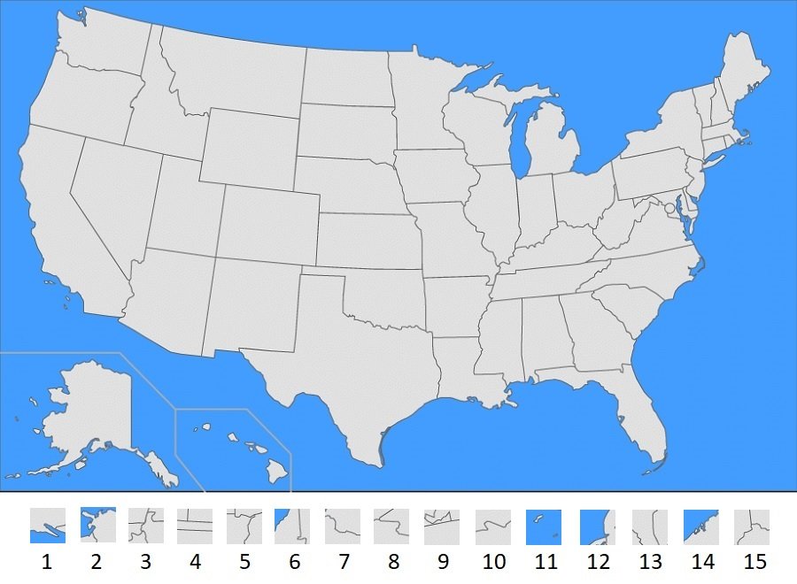 Pieces of Maps (United States III) Quiz