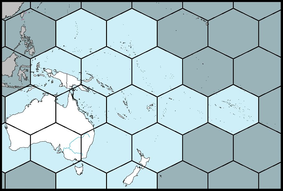Fill the Hex Map of Oceania Quiz