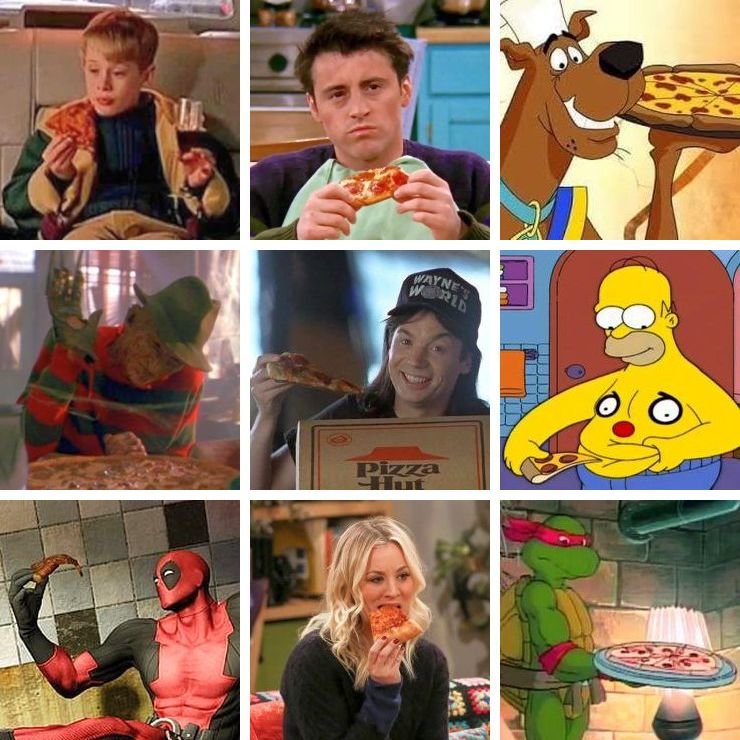 9 Fictional Characters with Pizza Quiz
