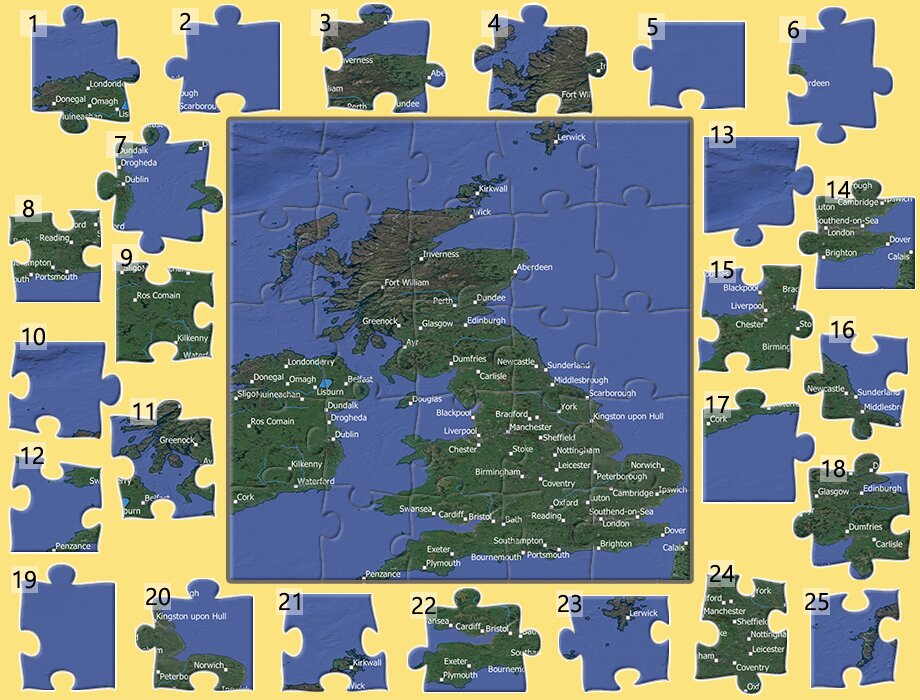 United Kingdom Jigsaw Map Quiz