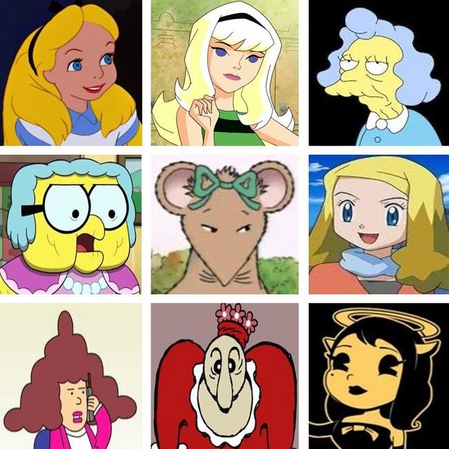 Click the Cartoon Alice Quiz
