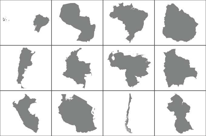 One False Country: Outlines of South America Quiz