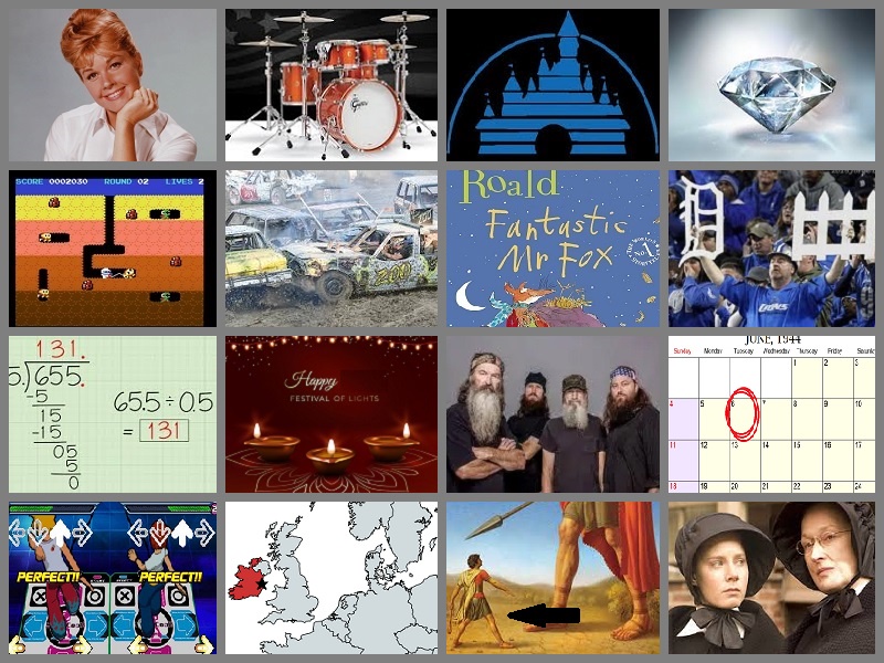 Find the Scrambled 'D' Things Quiz