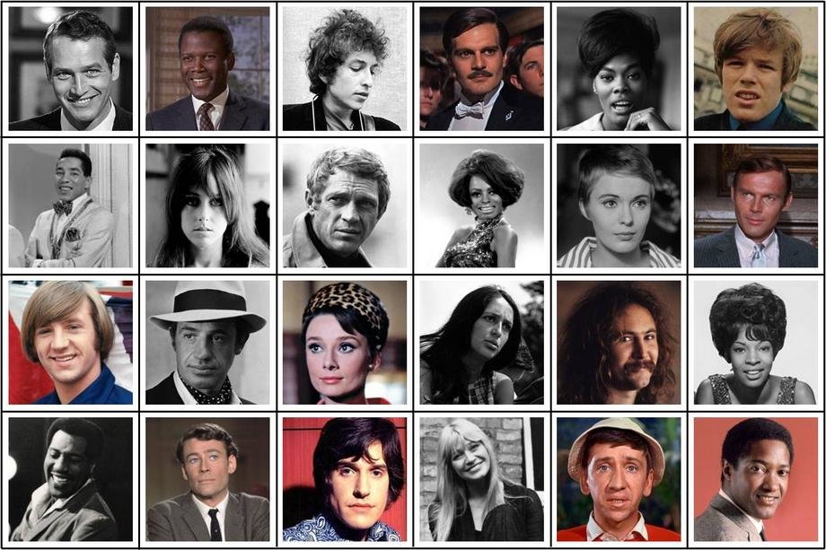 1960s Celebrity Field Guide Quiz