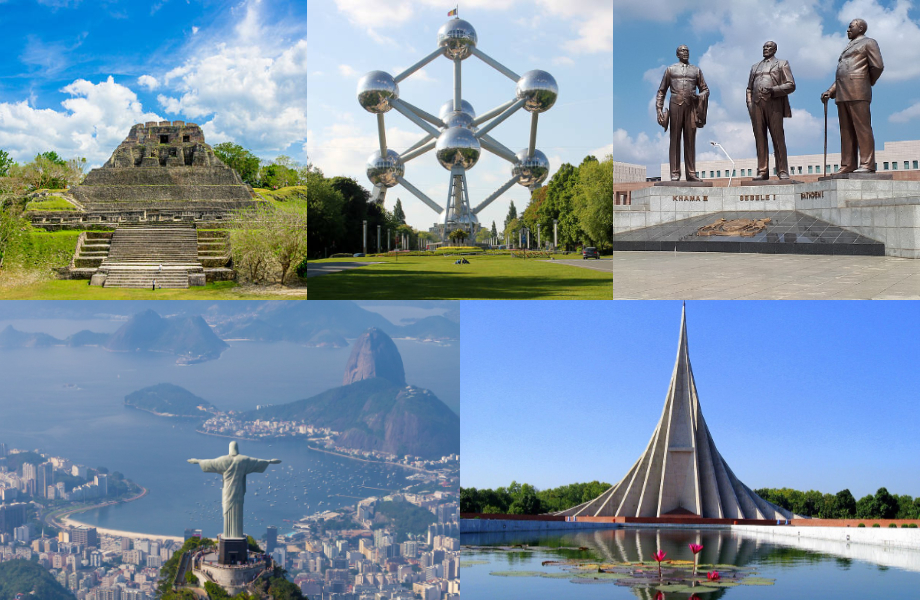 'B' Country Landmarks by Continent Quiz - By Pigeonface