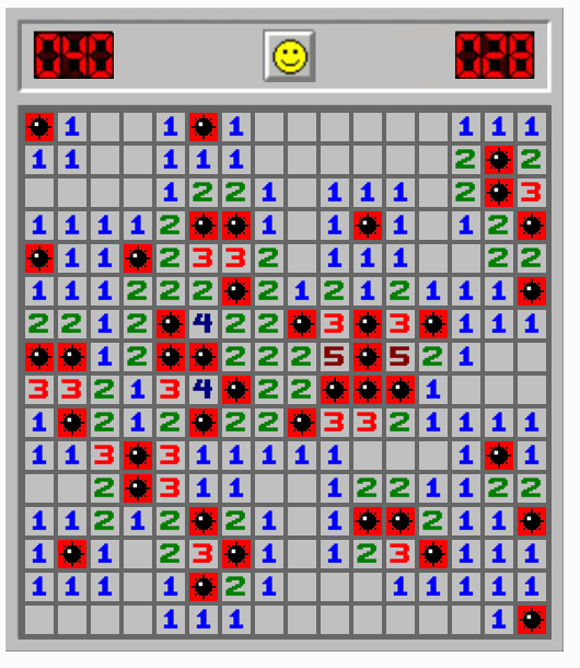 Minesweeper 028 (Intermediate) Quiz - By JoeCoolJRRT