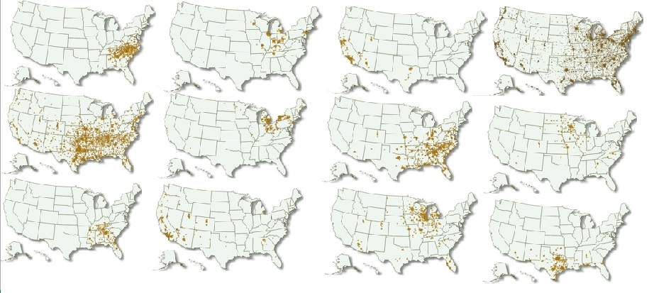 Fast Food Restaurant by Location Map Quiz - By rcunderwood
