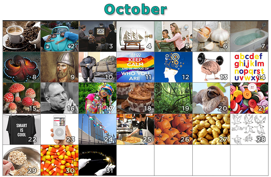 Celebrating Each Day: October Quiz - By kfastic