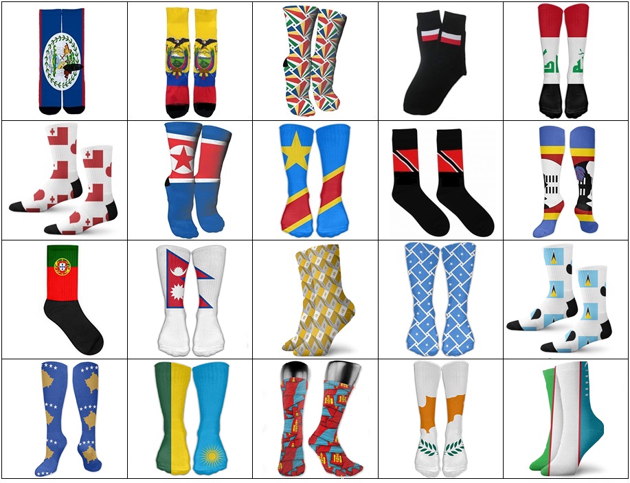 Country Flag by Socks Click III Quiz - By JackDots