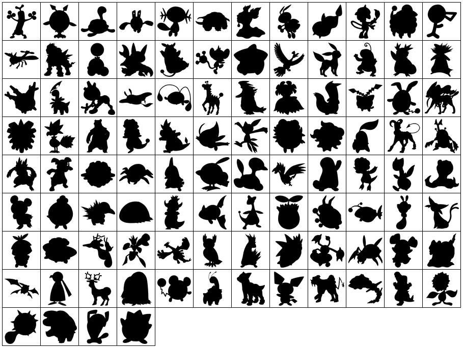 Find the Pokémon (Gen. II) Silhouettes Quiz - By Moai