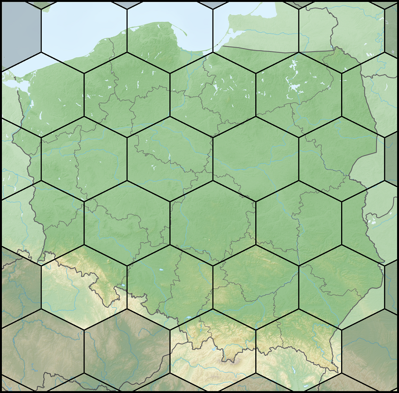 Fill the Hex Map of Poland Quiz - By Acntx