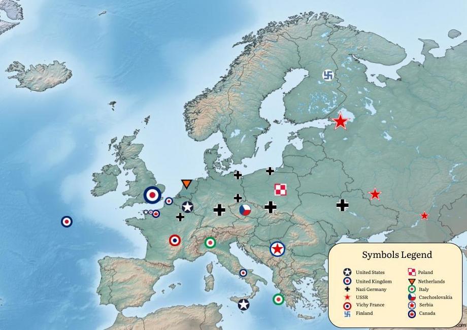 History on a Map: World War II (European Theater) Quiz - By Berrigan