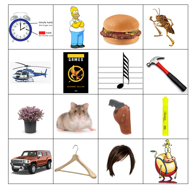 'H___R' Picture Click Quiz - By johncenafan612