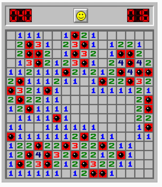 Minesweeper 016 (Intermediate) Quiz - By JoeCoolJRRT