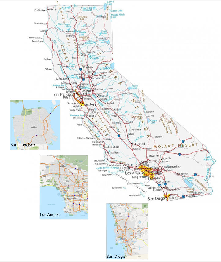 US Interstates: California Quiz - By Tenkmoves