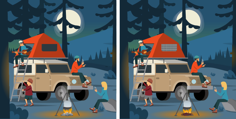 Click the Differences: Camping Quiz - By Stavia