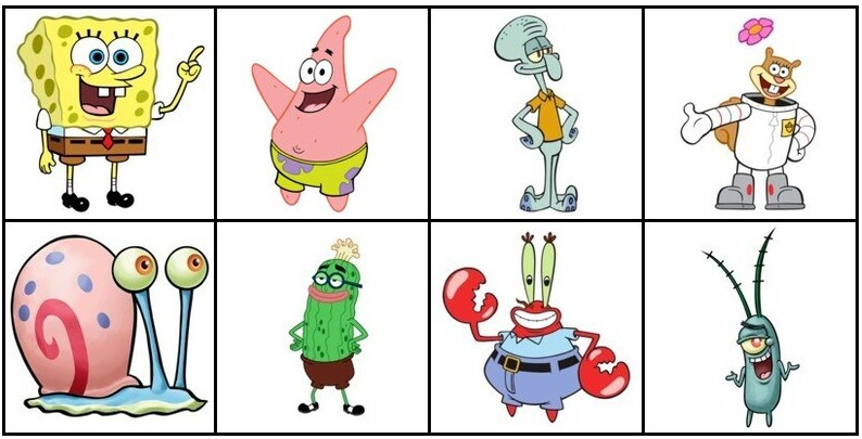 Great Eight: SpongeBob Characters Quiz - By johncenafan612