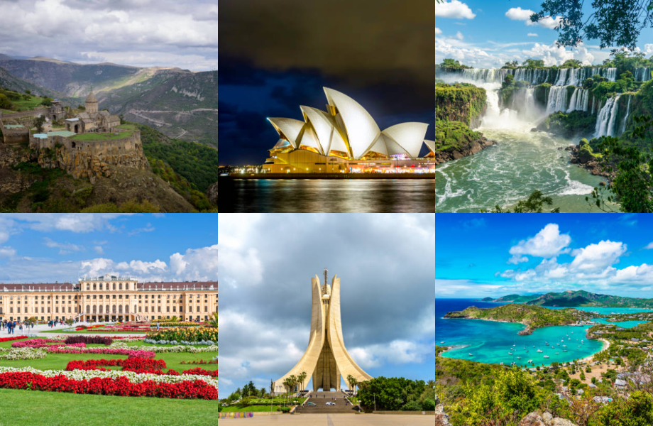 'A' Country Landmarks by Continent Quiz - By Pigeonface