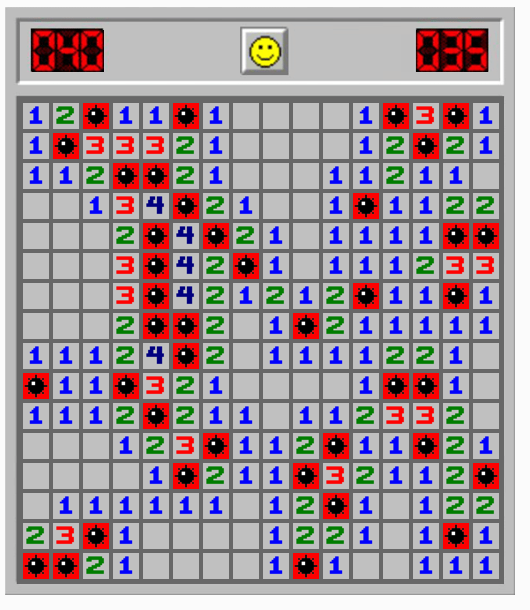Minesweeper 035 (Intermediate) Quiz - By JoeCoolJRRT