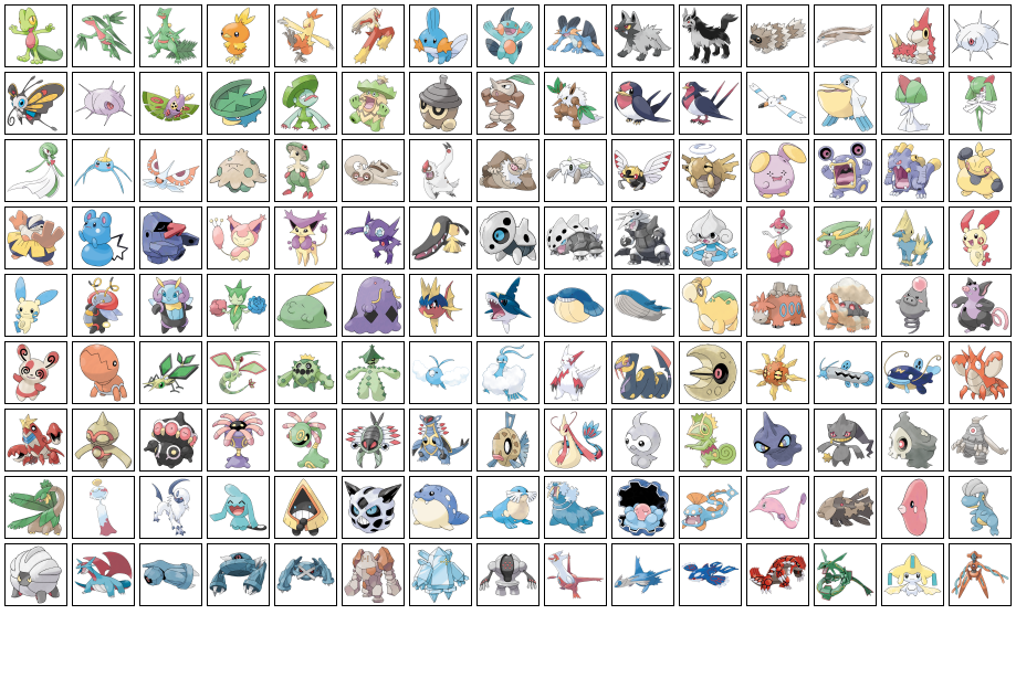Click the Pokémon (Gen. III) by First Letter Quiz - By Moai