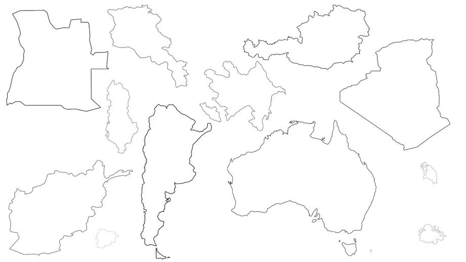 'A' Country Outlines Picture Click Quiz - By LisaSimpsonOH