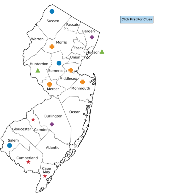 New Jersey County Path Puzzle Quiz - By SenatorGronk