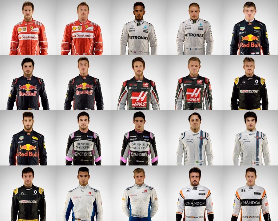 Formula 1 Drivers in 2017 (Picture Click) Quiz - By arcyli