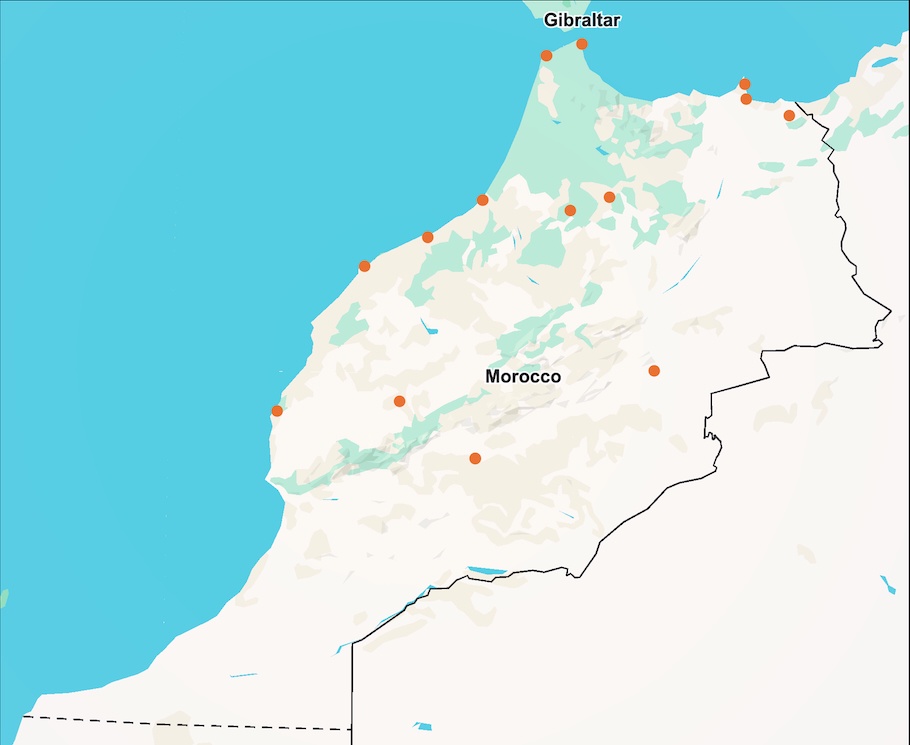 Morocco Main Cities - in latin Quiz - By SamirDZ