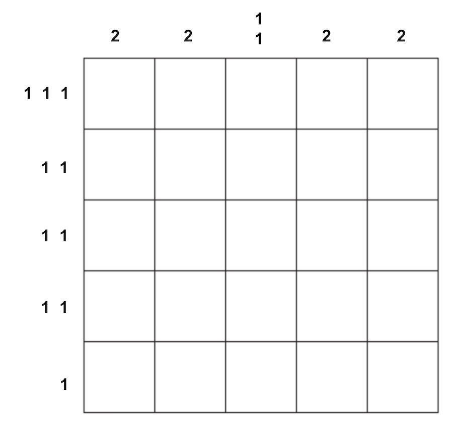5x5 Nonagram Quiz - By deepwizardry