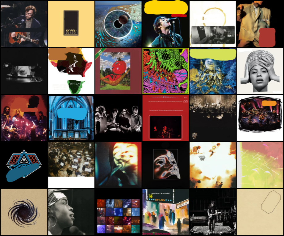 Click the live album cover Quiz - By Seeckbit