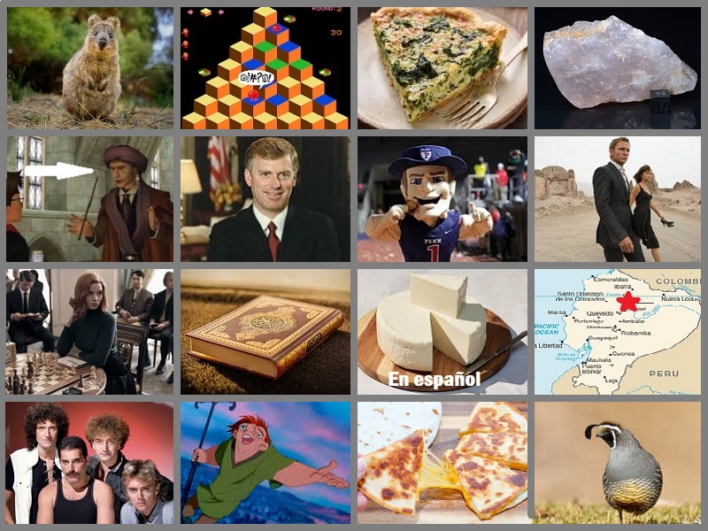 Find the Scrambled 'Q' Things Quiz - By jimbaz