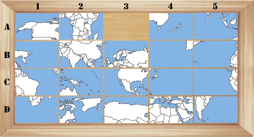 World Map Slide Puzzle Quiz - By t_rev19