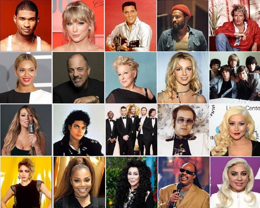 Artists with Hit Songs across multiple Decades Quiz - By harleydog