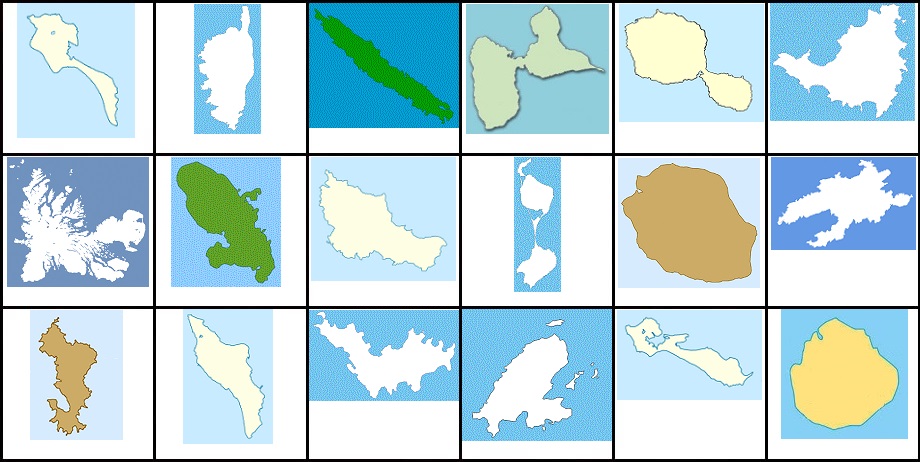 French Islands from Outlines Quiz - By archieblok